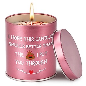 Generic Gifts for Her Wife Girlfriend Mom, I'm Sorry, I Love You Birthday Gifts Idea, Funny Apology Gifts for Her Women, Gardenia Scented Candles, Rose Red