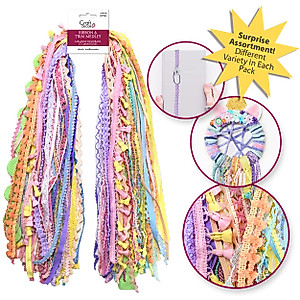 Ribbons for Crafts Wrapping Ribbon Fabric Ribbon Hair Ribbons for Girls Craft Ribbon Decorative Ribbon Fabric Trim Bow Making Supplies Bow Ribbon Trim Sewing Trim Assorted Ribbon Approx 30 Yd - Pastel