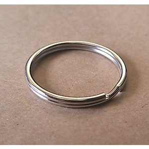 Bulk 100 Pack - 1" Key Rings - Heat Treated Heavy Duty & Durable Premium Split Ring Keychains by Specialist ID