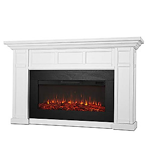 Real Flame White Alcott Landscape Electric Fireplace