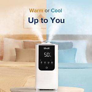 LEVOIT OasisMist 1000S (10L) Smart Humidifier Bundle with Warm & Cool Mist Humidifier for Bedroom and Home