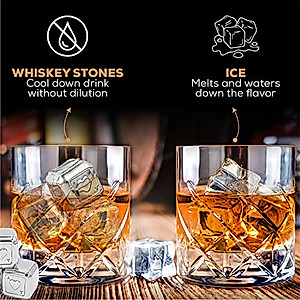 GreenCor Mens Anniversary for Him | Boyfriend | Fiance - Engraved Whiskey Glass Set ' To My Handsome Man ' Gifts for Birthday | Anniversary | Wedding