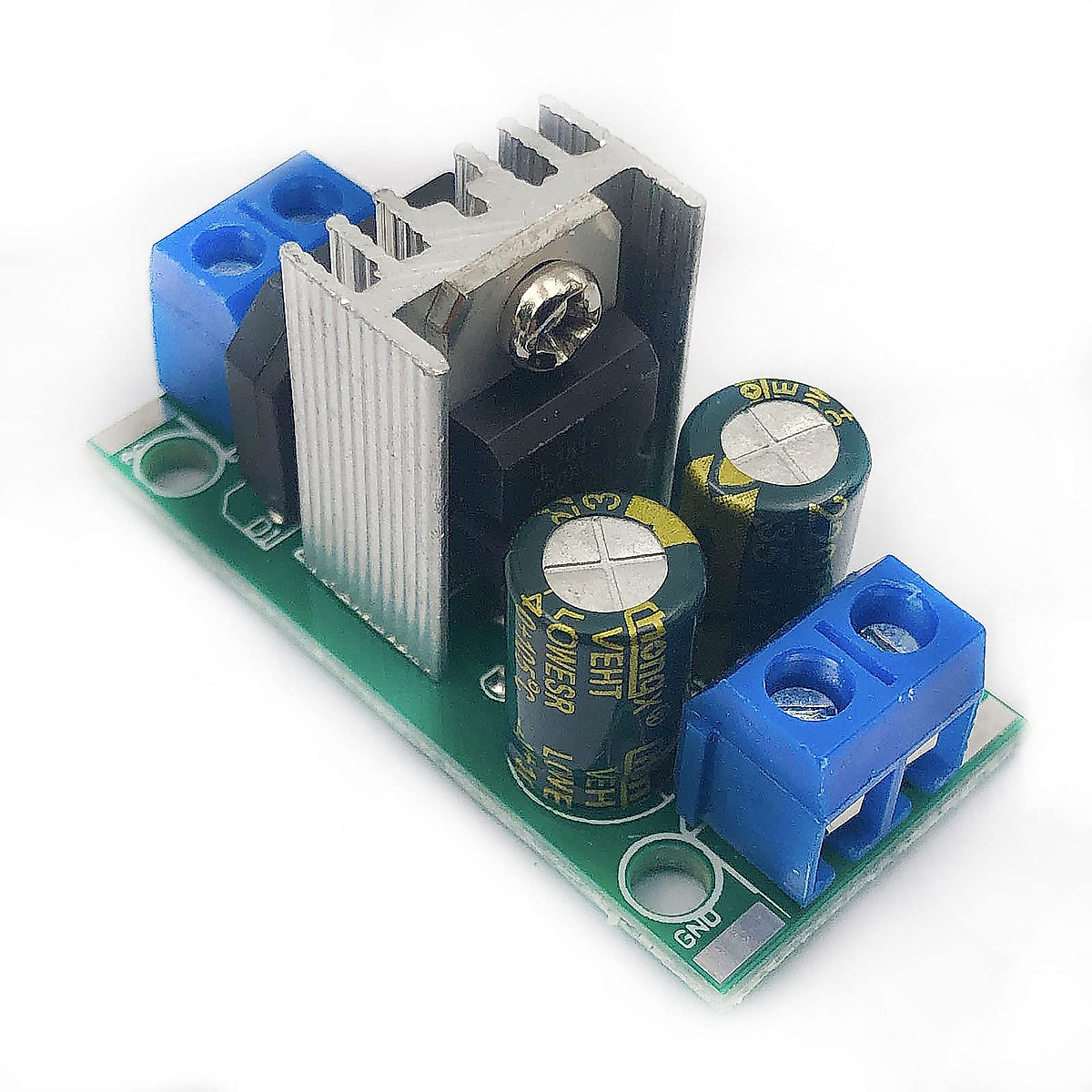 FainWan 2PCS Three Terminal Voltage Regulator Module LM7812 DC or AC to DC 12V Output 1.2A Max Power Supply Module Terminal and 5x2 Pins Output