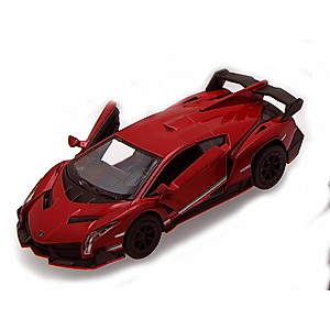 KiNSMART Lamborghini Veneno 1/36 Diecast Metal Toy Model (RED)