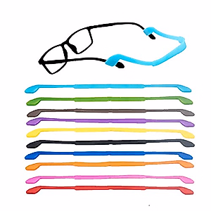ELANE 10 Pcs Eyeglass Straps for Kids,Safety Eyewear Retainers Glasses Strap for Kids,Eyeglass Straps for Sports