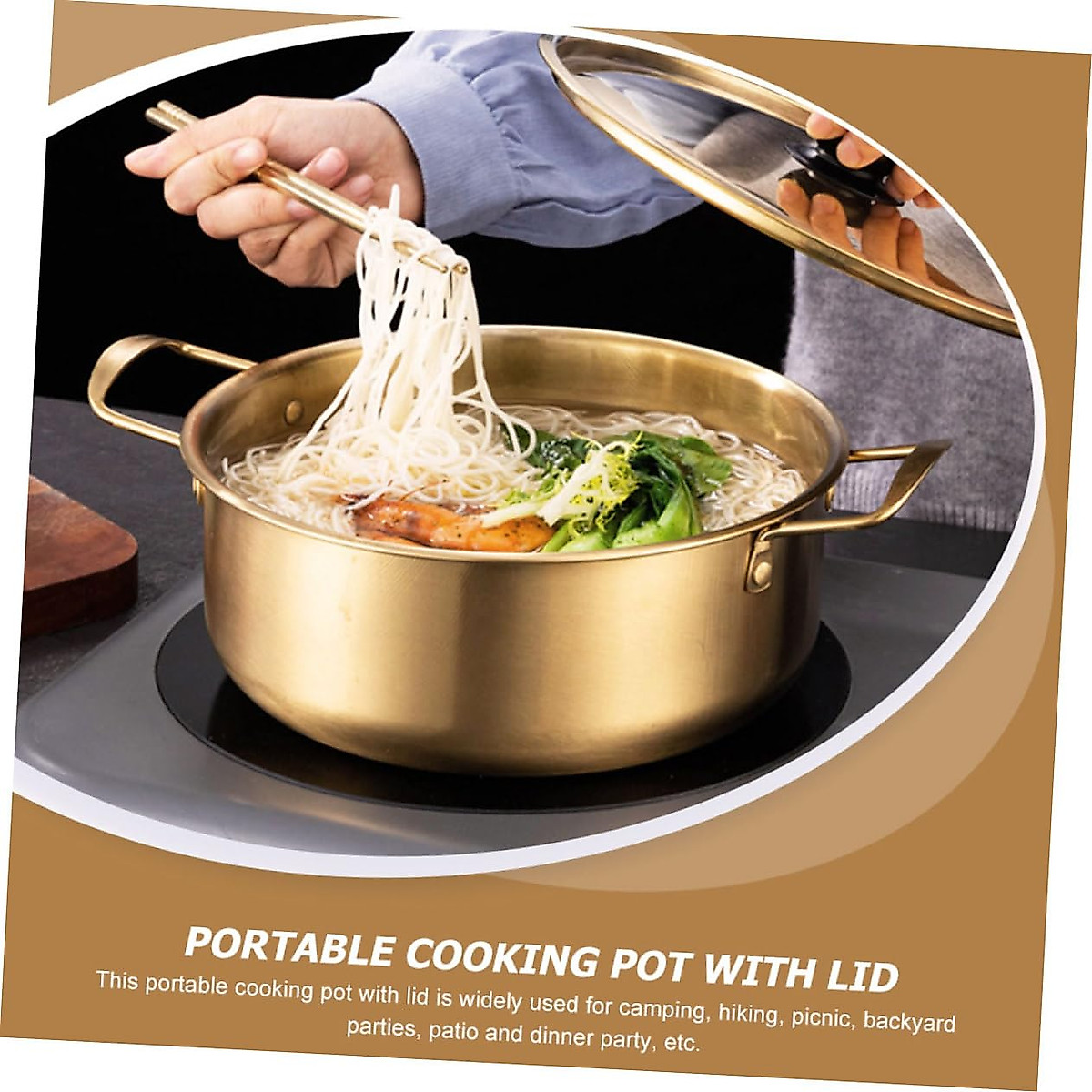 SHOWERORO Kitchen Cooking Pots Stainless Steel Cooking Pot Kitchen Stainless Steel Cookware