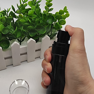 PimyRcyi 2oz Small Travel Spray Bottle Empty 60ml Transparent Black Fine Mist Toner Plastic Bottle(6pcs,Black)