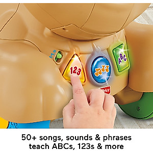 Fisher-Price Baby & Toddler Toy Laugh & Learn Stride-to-Ride Puppy Walker & Ride-On with Music Lights & Blocks for Infants Ages 9+ Months