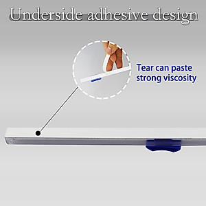 10PCS Plastic Wrap Sliding Cutters 16.9 Inch, Plastic Wrap Slide Cutter with Adhesive Strip, Cling Film Rolls Cutting Device Food Wrap Dispenser for Plastic Wrap, Parchment Paper, Aluminum Foil