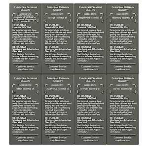 Top 8 Essential Oils Set for Diffuser for Home Aromatherapy Kit with Lavender, Peppermint, Eucalyptus, Tea Tree, Rosemary, Orange, Relief and Sweet Dreams Blends for Humidifiers Natural Pack