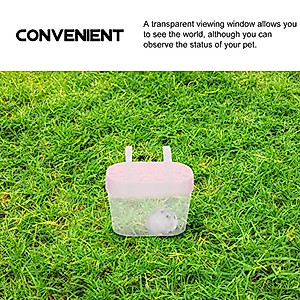 3Pcs Travel Turtle Carrier Portable Turtle Tank Terrarium Habitat Case Plastic Reptile Habitat Container Small Animal Carriers (Random Color)