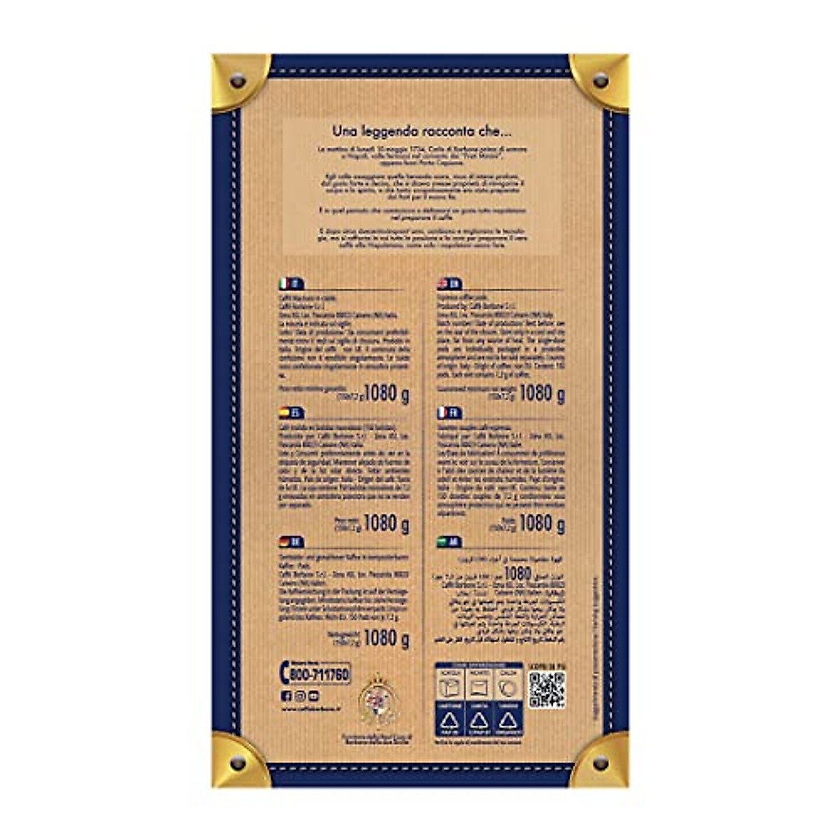 Caffe Borbone 150 Single Served Decaf Coffee Pods, Green Decaffeinated Blend with Flavour and Creaminess of Authenthic Nespresso, Roasted and Freshly Packaged in Italy