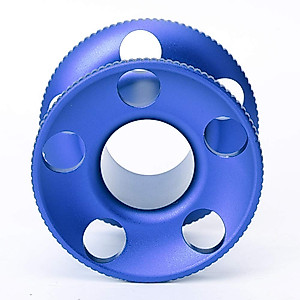 Aluminum Alloy Diving Reels, Lightweight Underwater Finger Spool Reel for Free Diving Snorkeling (Blue)