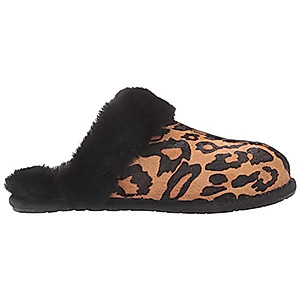 UGG Women's Scuffette II Panther Print Slipper, Butterscotch, 5