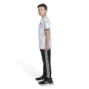 adidas Boys' Little Short Sleeve Cotton Camo Print T-Shirt, White, 7