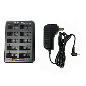 Eartec HUB8S 8-Person Full Duplex Wireless Intercom with 8 Ultralite Single Ear Headsets