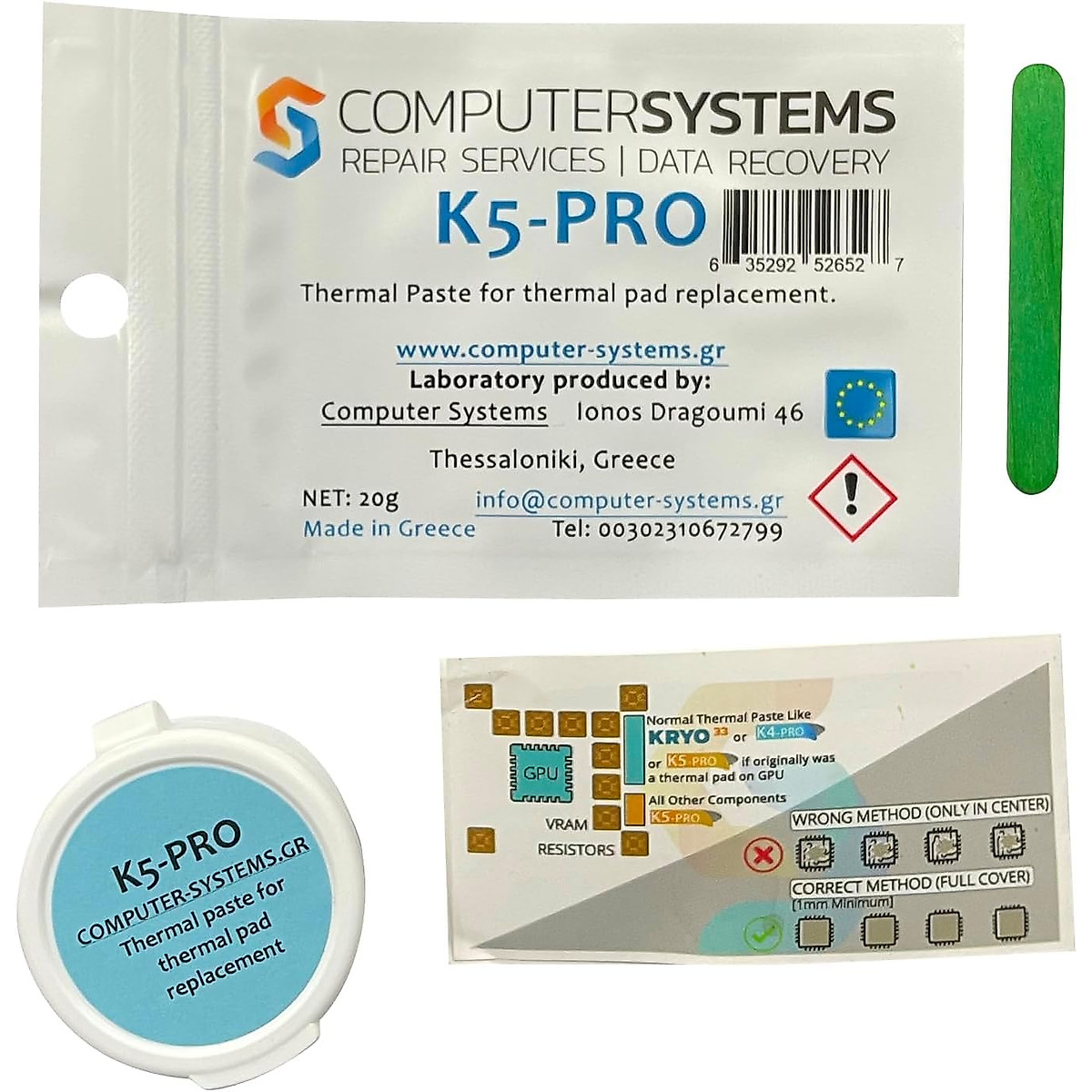 K5 PRO Viscous Thermal Paste for Thermal pad Replacement 20g (Apple iMac, Sony PS4 & PS3, Xbox, Acer Aspire etc)
