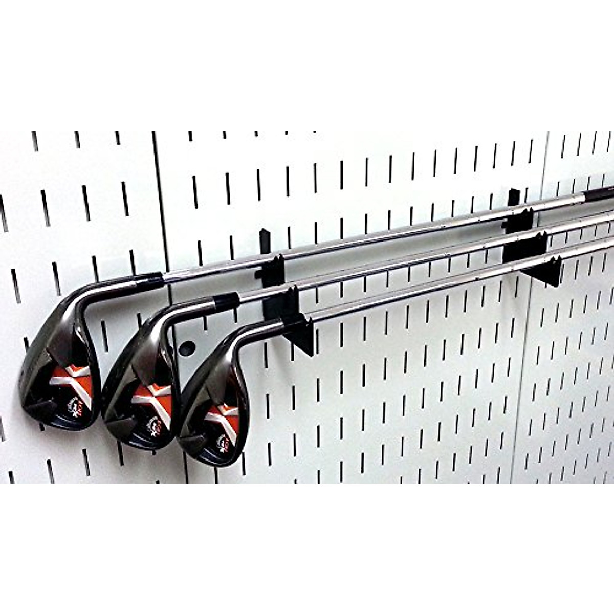 Wall Control Pegboard Slotted Metal Pegboard Rod Bracket Pair Accessory Pack for Wall Control Pegboard and Slotted Tool Board – Black