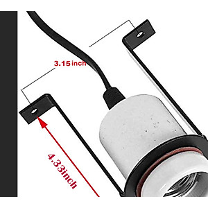 iRuiZhe Reptile Ceramic Heat Lamp Holder Pet Heater Bracket for Heat Lamp Bulb(Lamp Bulb Not Included)