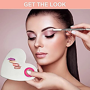 Necitorix Mixing Palette, Stainless Steel Makeup Foundation Mixing tray, Makeup Tool for Mixing Nail Gel Polish, Cosmestic (Heart Small)