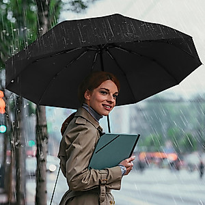 DOFOWOT UV Protection Umbrella for Rain Sun Umbrellas Windproof UPF 50+ UV Travel Umbrella Compact for Women Men