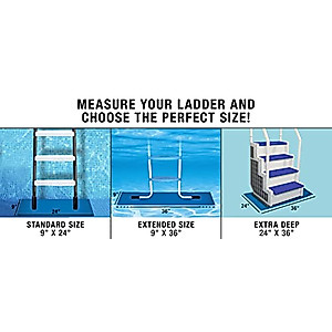 Poolmaster 32184 Swimming Pad/Pool Liner Protective Ladder Mat, 9 x 24 inch, Blue