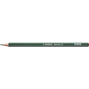 STABILO Othello 282/3H Pencil 3H Green with Stripes (Pack of 12)