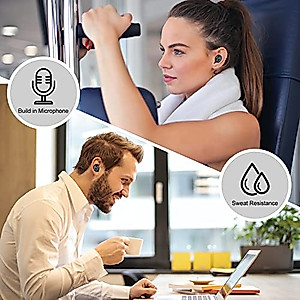 Wireless Earbuds Bluetooth in Ear Headphones for iPhone 14 Pro Max Build in Microphone Noise Cancelling Stereo Headset with Charge Case 40H Play for Galaxy S22 Ultra Galaxy Z Flip 3 Fold S21 FE