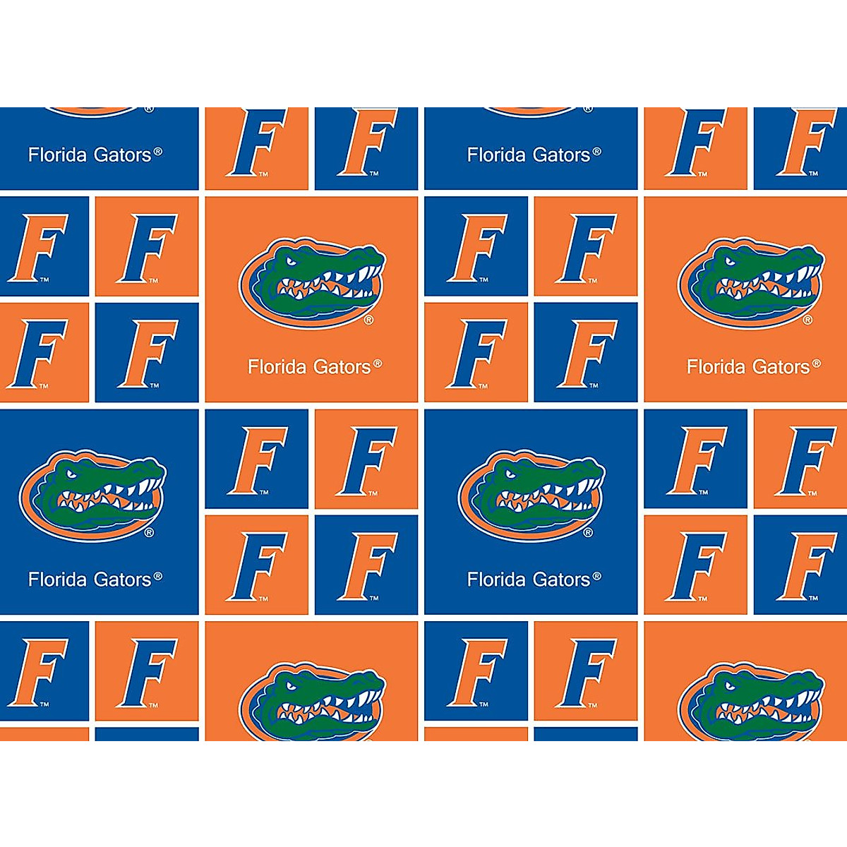 Cotton College University of Florida Gators Print Cotton Fabric By the Yard