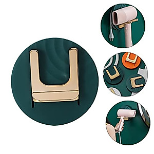 Yardwe 2pcs Hair Dryer Holder Decorative Shelf Brackets Decorating Tools Wall Bracket Hair Care Tools Holder Hair Dryer Wall Self Wall Mount Broom Holder Hair Dryer Rack Bathroom Supplies