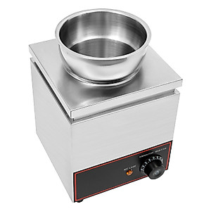 4.23Qt Large Capacity Commercial Food Warmer 150W Electric Soup Warmer Portable Steam Table Food Warmer 86-230°F Adjustable Temperature Stainless Steel Bain Marie Buffet Food Warmer