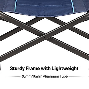 TIMBER RIDGE Lightweight Aluminum Directors Chair with Side Table, Portable Camping Chair with Swivel Back for Camping and Outdoors, Heavy Duty Supports 350 lb