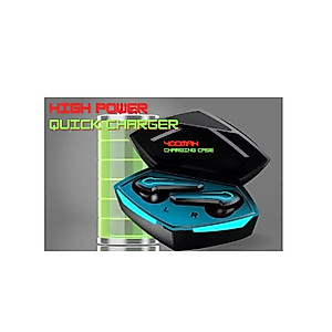 Premium Wireless Black Gaming Earbuds for Kids LESPRO Handsfree Calling Gamer Dual Microphone Bluetooth for Android iPhone Tablet