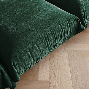 Sdorens Modern Sectional Sofa L Shaped Couch, 3-Seat Sofa with Ottoman for Living Room Apartment Office (103.9 in/Green)