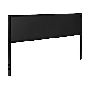 Flash Furniture Melbourne Metal Upholstered King Size Headboard in Black Fabric
