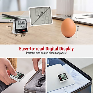 ThermoPro TP157 3 Pack Hygrometer Indoor Thermometer for Home, Room Thermometer Humidity Meter with Accurate Temperature Humidity Sensor for Greenhouse Baby Room Office