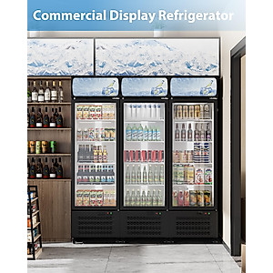 GarveeTech Commercial Display Refrigerator with Single Glass Door, 11.5 Cu.Ft Merchandiser Beverage Refrigerators Fridge, Upright Beverage Cooler, Soft Led Light, Adjustable Shelves