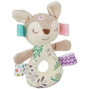 Taggies Embroidered Soft Ring Rattle, Flora Fawn