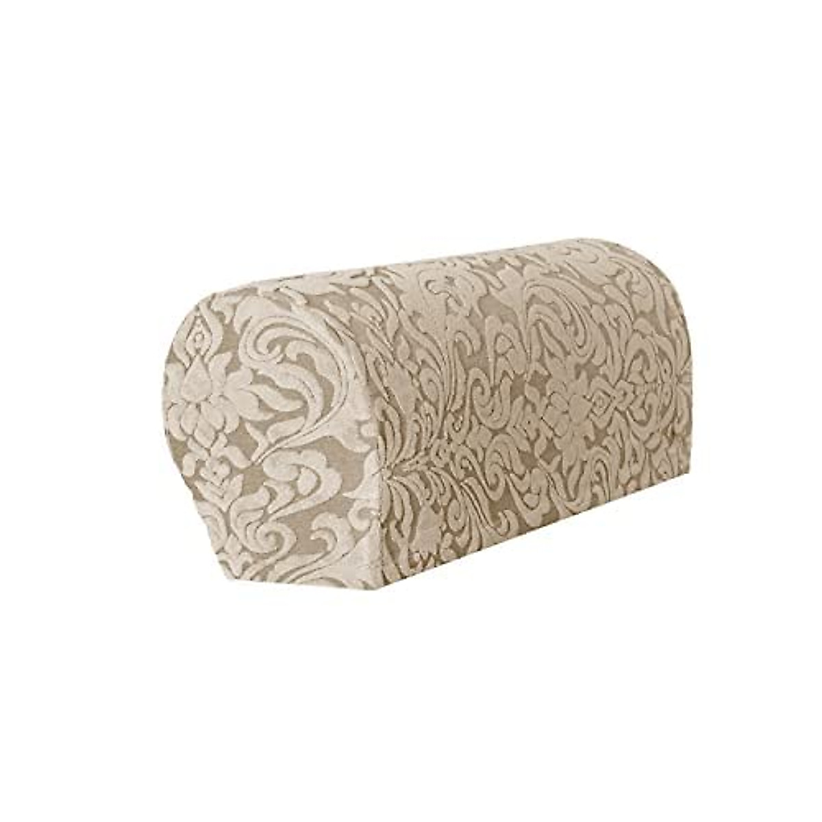 SXNING Jacquard Armrest Covers Stretch Chair Sofa Arm Protectors Removable Sofa Arm Rest Cover Detachable Sofa Cover Protector 2pcs/Set (Khaki), Length:45.7-53.3cm/18-21 inches