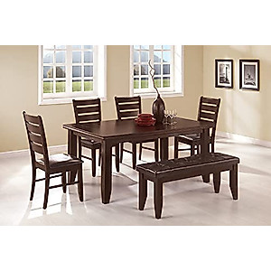 Dalila Slat Back Side Chairs Cappuccino and Black (Set of 2) 102722