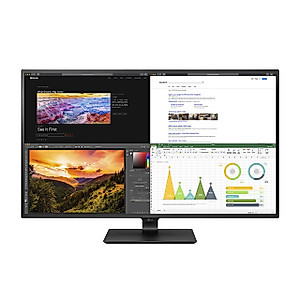 LG 43UN700-B 43 Inch Class UHD (3840 X 2160) IPS Display with USB Type-C and HDR10 with 4 HDMI inputs, Black (Renewed)