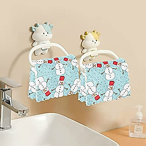 Christmas Snowman Dish Towels for Drying Dishes,Xmas Kitchen Cloth Dish Towels Premium Dishcloths Super Absorbent Fast Drying