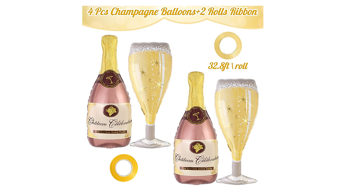 Elegant Champagne Balloons for Special Celebrations