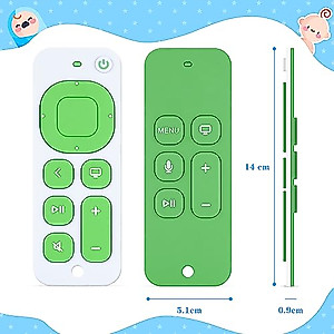 Maliton 3 Pack Silicone Baby Teething Toys for Infant Toddlers, Teething Toys for Babies 6-12 Months, Baby Gifts for Girl & Boy, Baby Remote Control Shape Teething Toys for Sucking Needs, BPA Free
