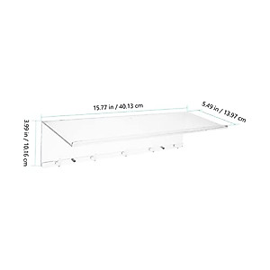CORHAD 2pcs Wall Shelf Small Floating Shelves Bathroom Floating Holder Hanging Shelves for Wall Hanging Decor Black Floating Shelves Wall Display Shelf Basket Shelves Acrylic Transparent