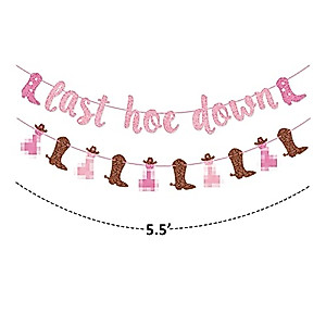 Pink Last Hoedown Banner for Western Cowgirl Last Rodeo Bachelorette Party Nash Bash Nashville Bachelorette Party Decorations