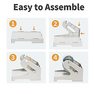 Guermok Thermal Shipping Label Holder for Rolls & Fan-Fold, Fragile Stickers for Shipping, Label Stand Desktop Printer Holder-Home Office Accessory- Sticker Dispenser for Holographic Vinyl