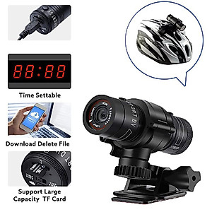 Wzquisite Motorcycle Helmet Camera, Bike Video Camera- 1080p Sports Action Camera 120° Wide Angle Camcorder Waterproof with Handle Brackect,32G SD Card