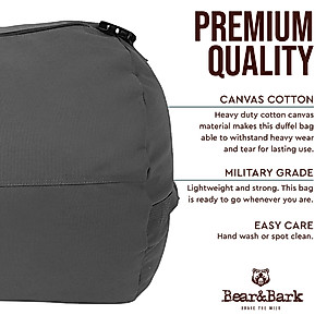 Extremely Large Duffle Bag - Grey 46" X 20"-Inch - 236.8L - Canvas Military and Army Cargo Style Duffel Tote for Men and Women - College Student, Backpacking, X-Large Travel and Storage Shoulder Bag