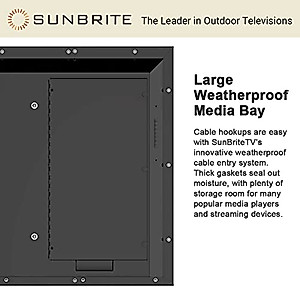SunBrite 75-Inch Outdoor Television 4K with HDR - Signature 2 Series - for Partial Sun SB-S2-75-4K-BL (75-inch, Black)